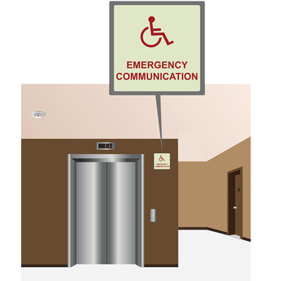 Product: Emergency Communication Photoluminescent Sign (7041E)
